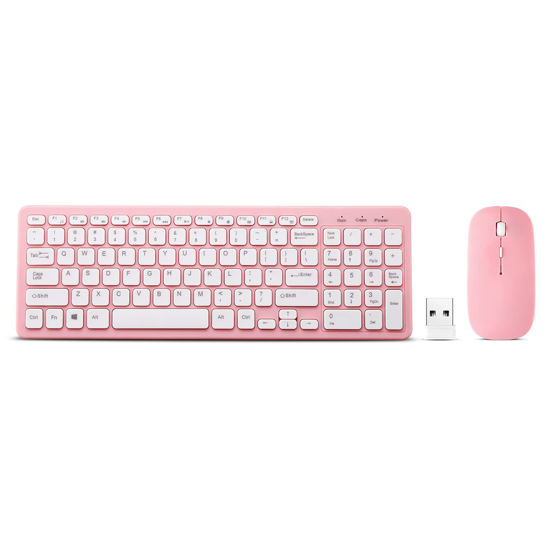 GetUSCart- Wireless Keyboard and Mouse Combo, Compact Quiet Wireless ...