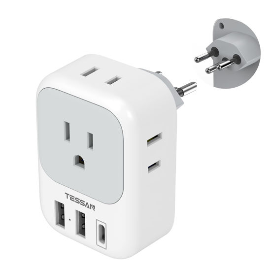 GetUSCart- TESSAN Switzerland Power Adapter, Swiss Travel Adaptor with ...