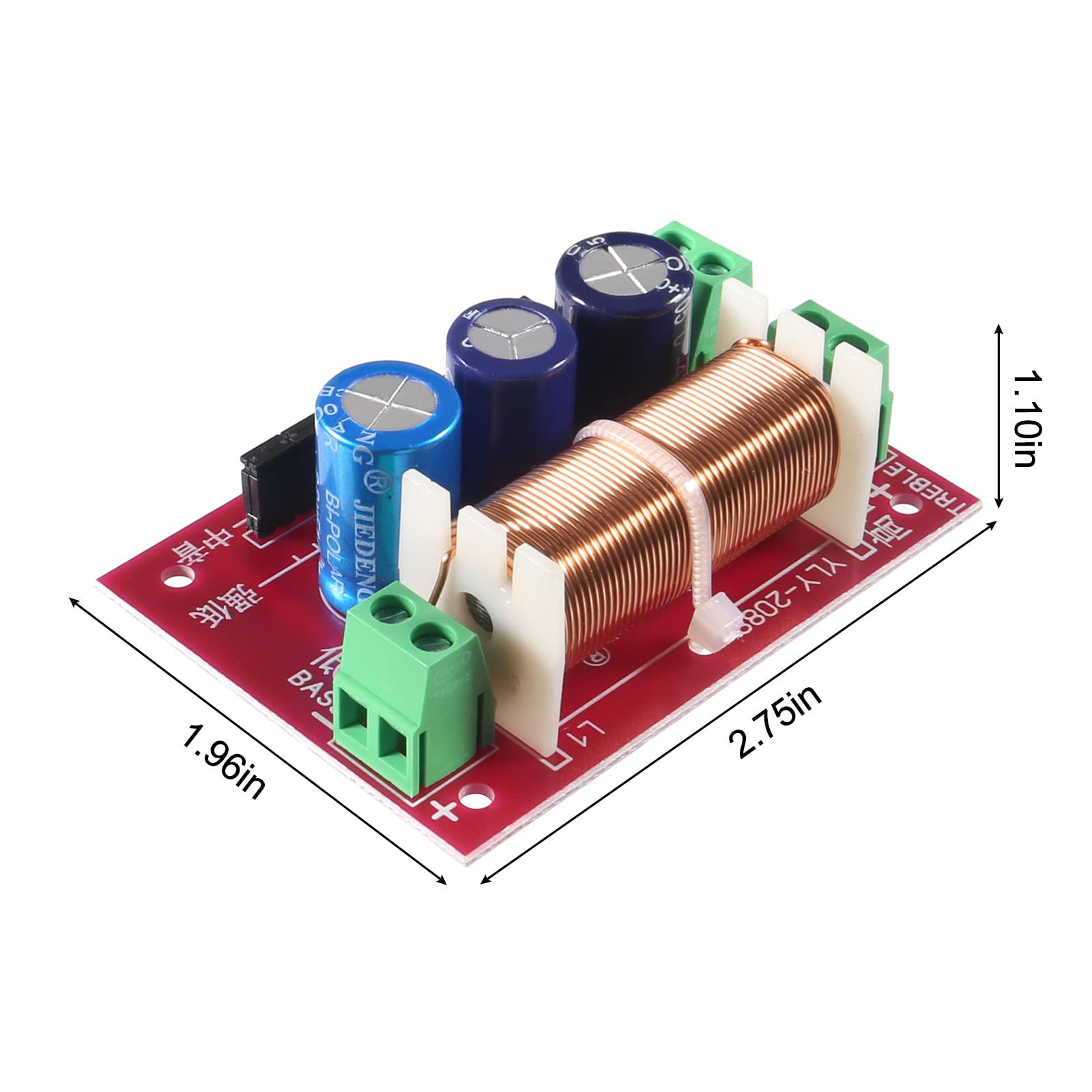 GetUSCart- 3pcs 400W Speaker Crossover 2 Way Treble/Bass 2 Unit ...