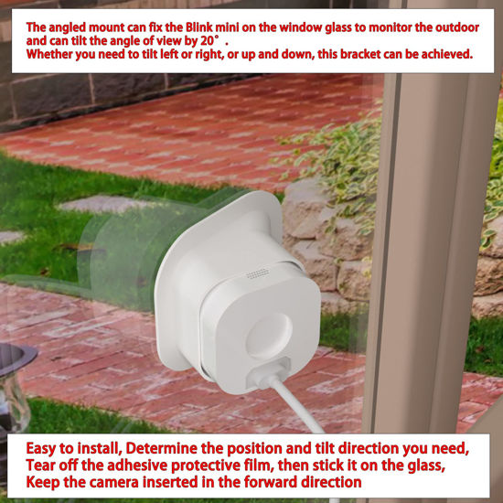 GetUSCart- Teccle Angled Window Mount Bracket for Blink Mini, 20 ...