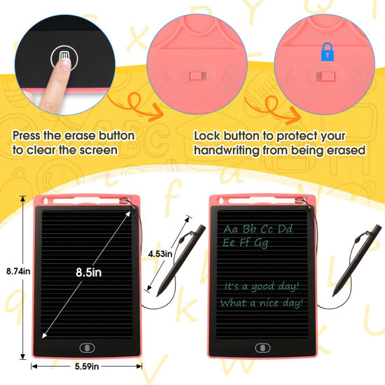 GetUSCart- Dotted Lines LCD Writing Tablet for Kids, Calligraphy Paper ...