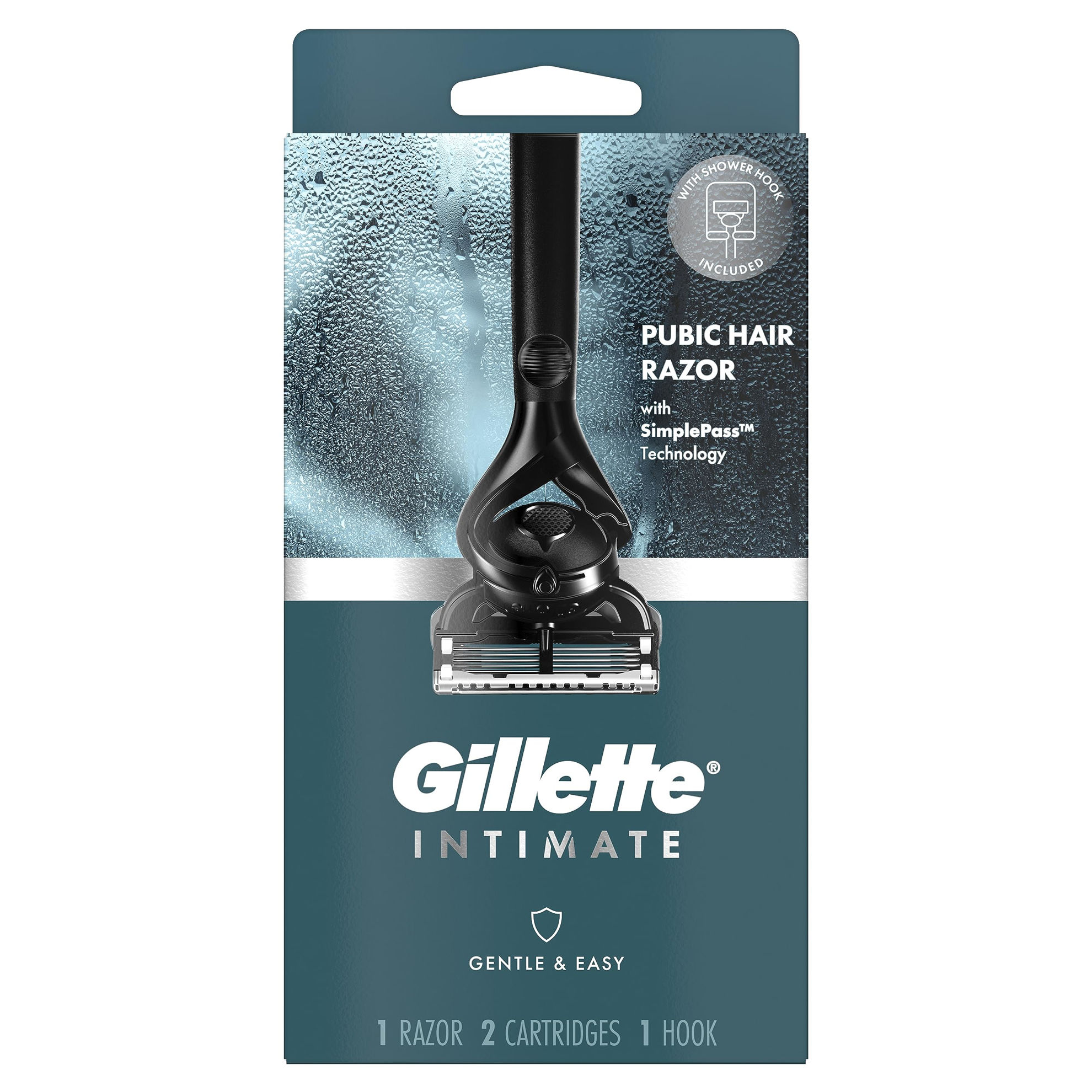 GetUSCart- Gillette Intimate Manscape Razor for Men, Men’s Pubic Razor, Manscaping, Gentle and ...