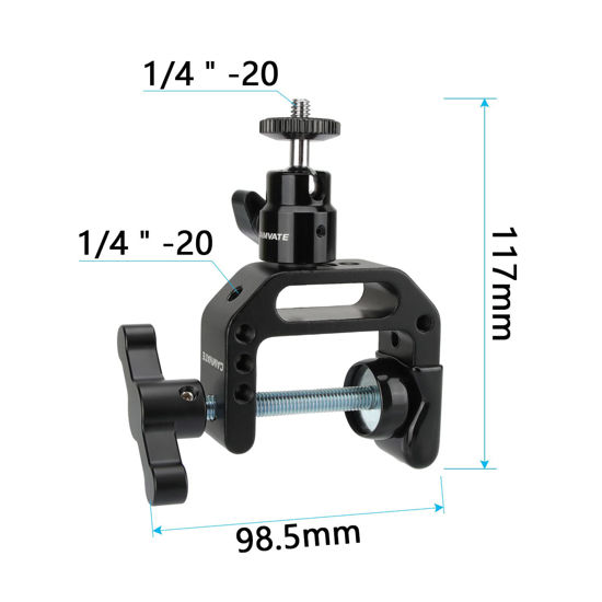 GetUSCart- CAMVATE Heavy-duty C Clamp Articulated 1/4"-20 Ball Head ...