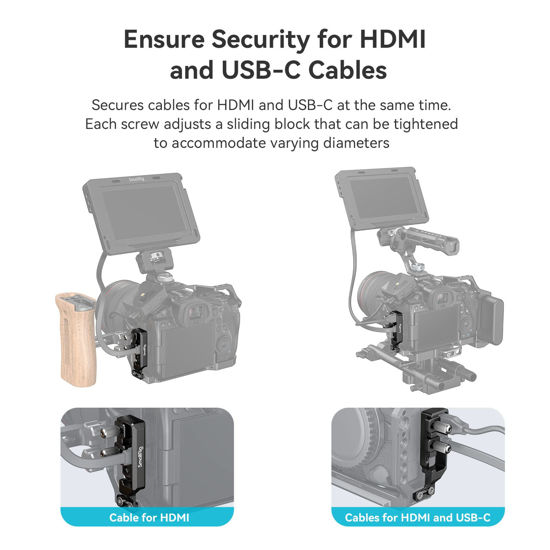 GetUSCart- SmallRig Cable Clamp for HDMI and USB-C for Canon R5 / R6 ...