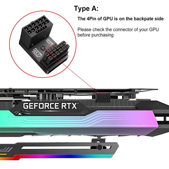 GetUSCart- 12VHPWR 180 Degree Angled Adapter: Aluminum ATX 3.0 16 Pin ...