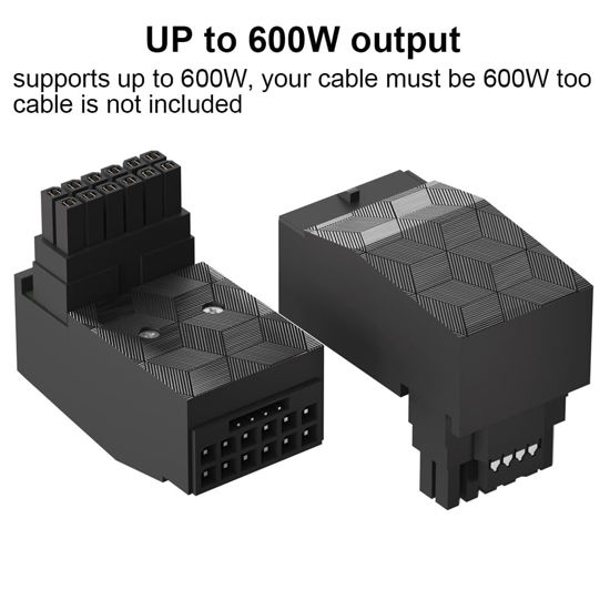 GetUSCart- 12VHPWR 90 Degree Adapter: 16 Pin GPU Power Connector 600W ...