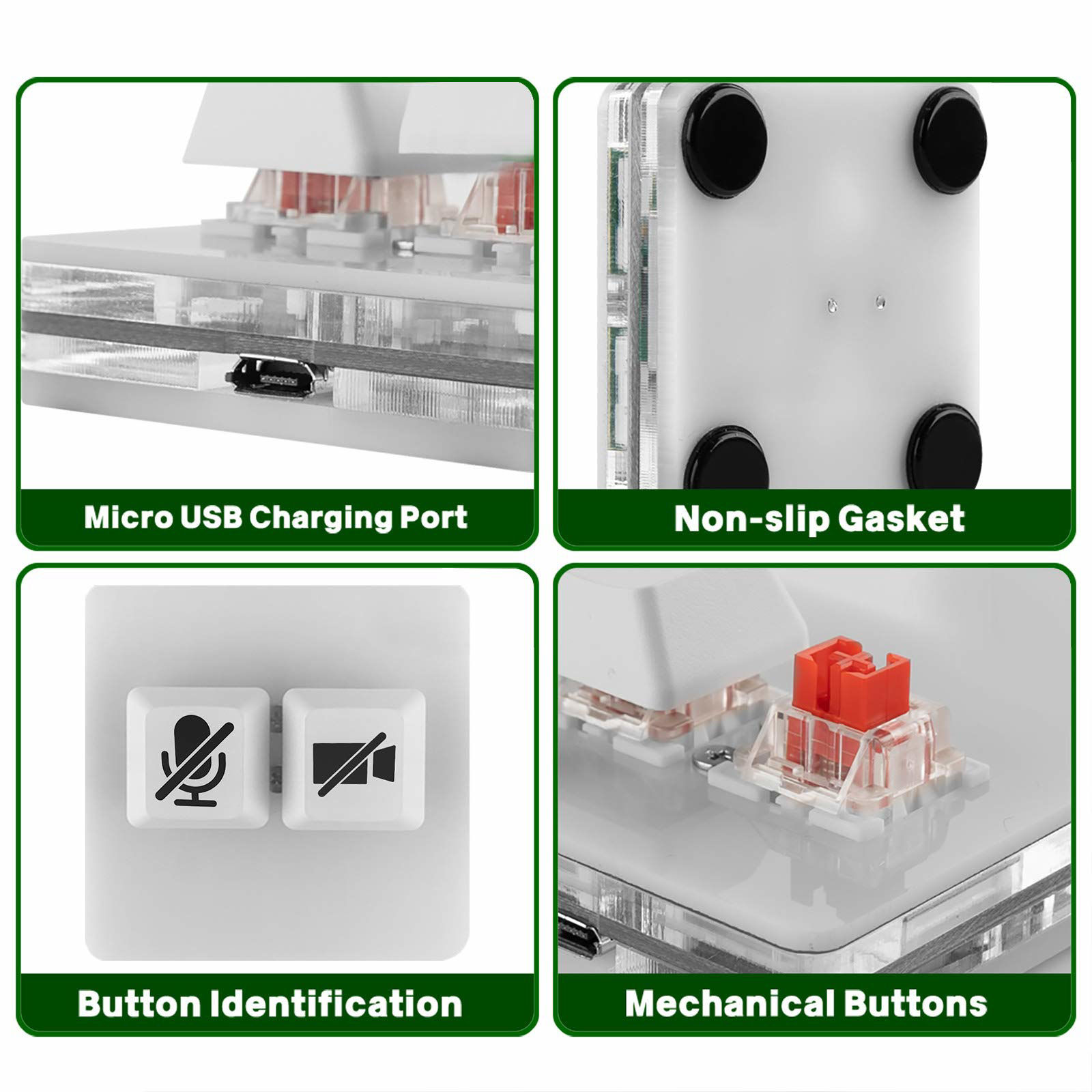 GetUSCart- Linkidea USB Zoom Meeting Mute Button for Windows, Start/Stop Video, Mute/Unmute ...