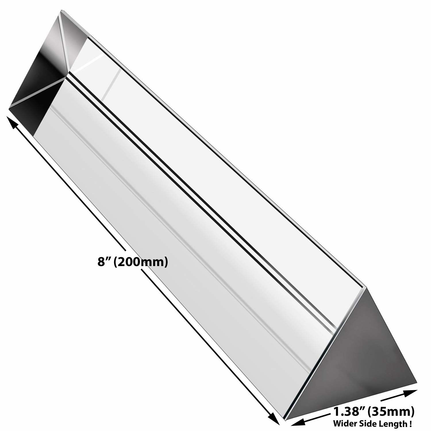 GetUSCart- Amlong Crystal 8 inch Optical Glass Triangular Prism for ...