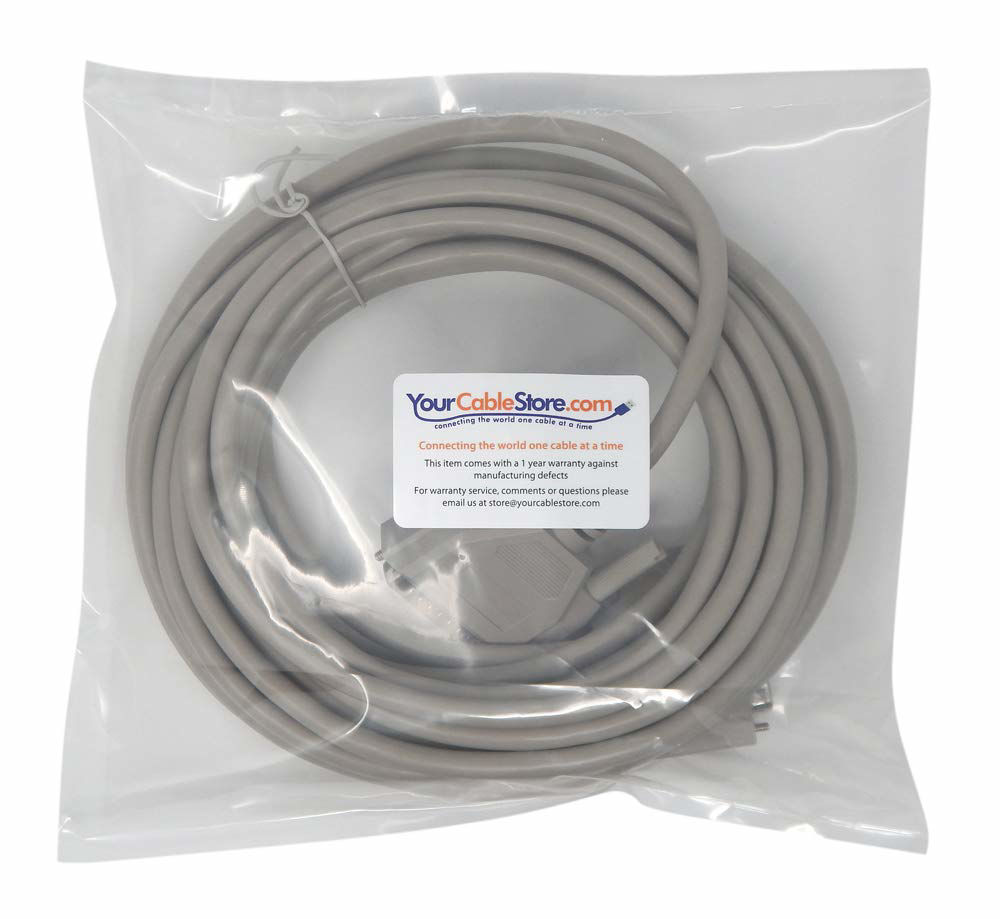 GetUSCart- Your Cable Store 25 Foot DB25 25 Pin Serial Port Cable Male ...