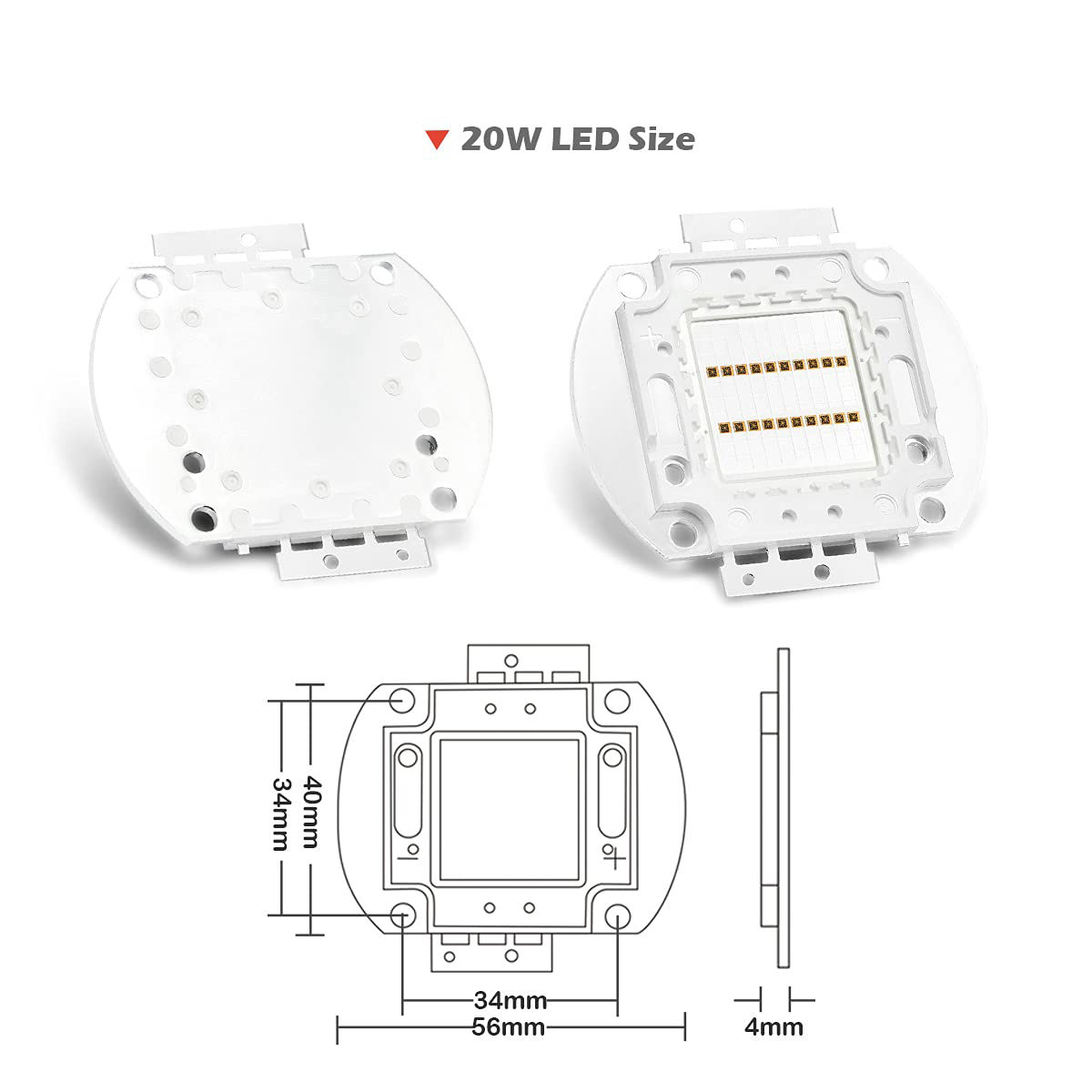 GetUSCart- CHANZON High Power Led Chip 20W Infrared (IR 940nm / Input 600mA / DC 12V - 14V / 20 ...