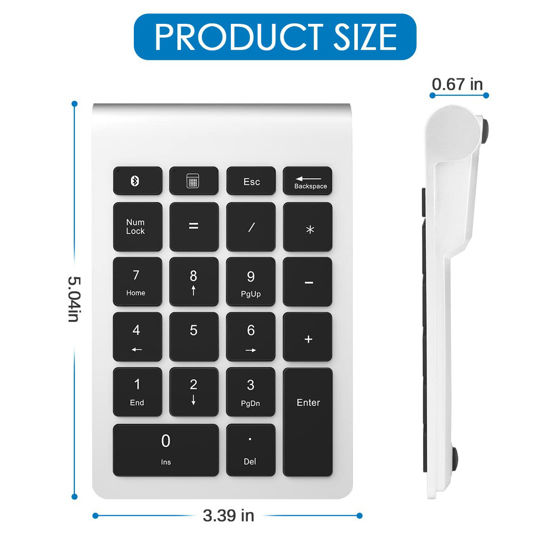 GetUSCart- Foloda Bluetooth Number Pads for Laptop: 22 Keys Wireless ...