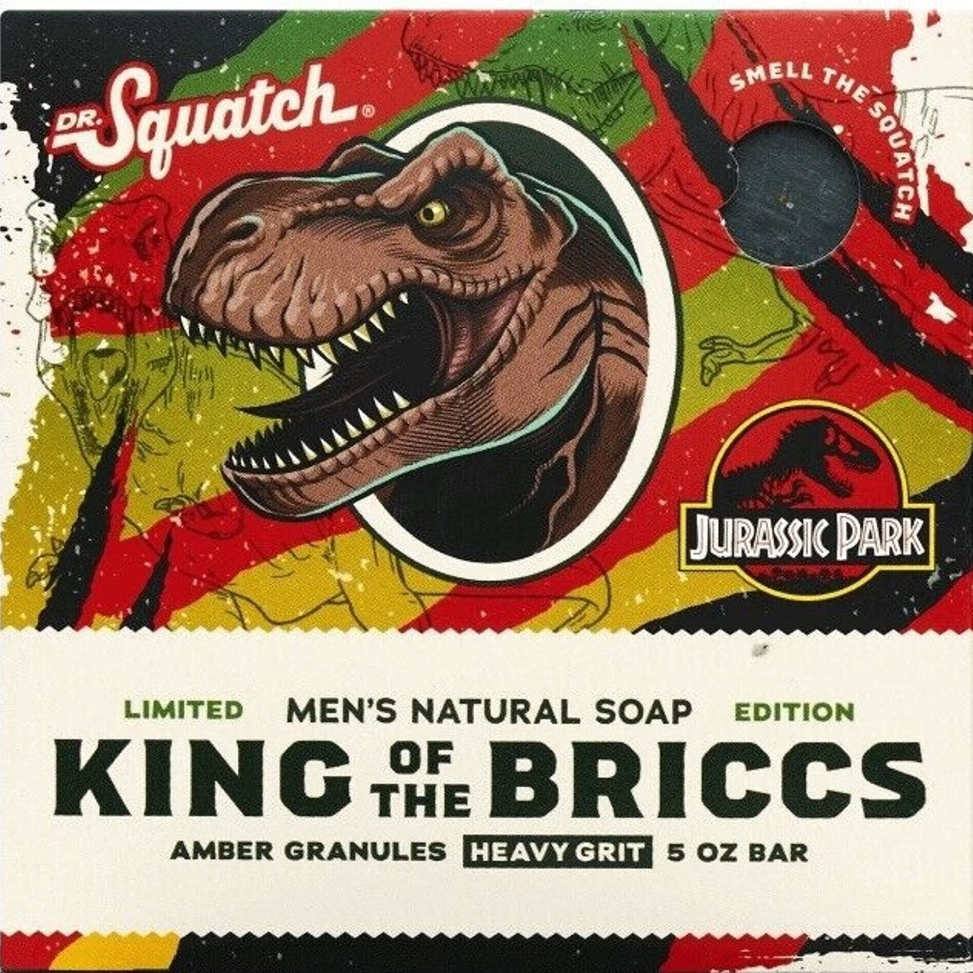 GetUSCart- Dr. Squatch All Natural Bar Soap for Men with Heavy Grit, King of the Briccs Jurassic ...