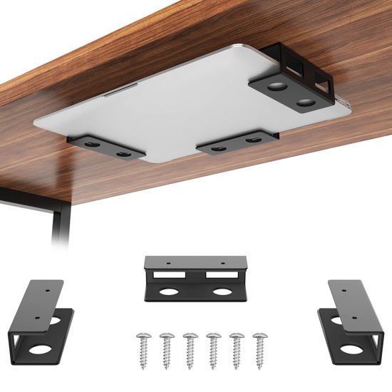 GetUSCart- GOME Under Desk Laptop Mount Metal Bracket with Felt Board ...