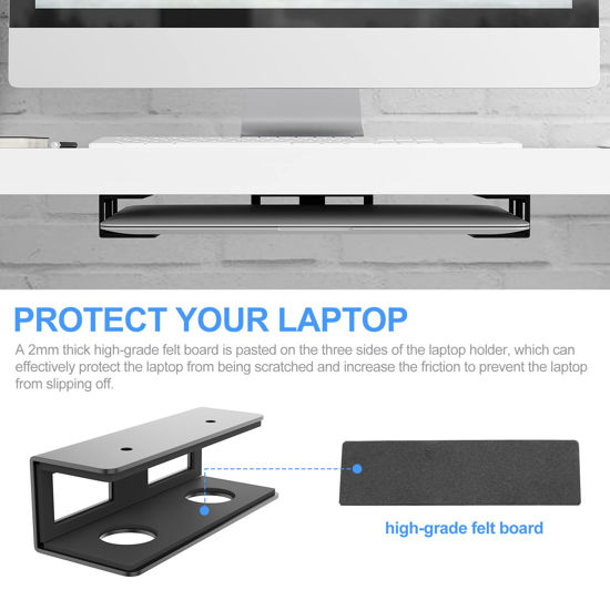 GetUSCart- GOME Under Desk Laptop Mount Metal Bracket with Felt Board ...