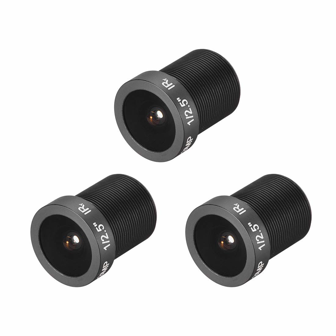 GetUSCart- uxcell 3 Pcs CCTV Camera Lens 2.8mm Focal Length 3MP F2.0 1/ ...