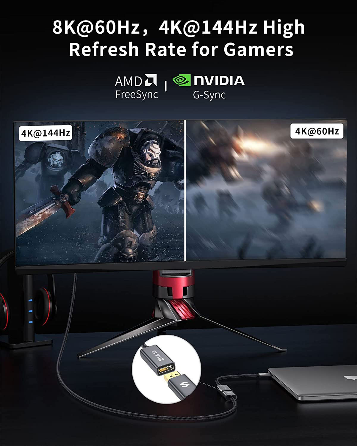 GetUSCart- Silkland USB C to DisplayPort 1.4 Adapter [8K@60Hz, 4K@144Hz ...