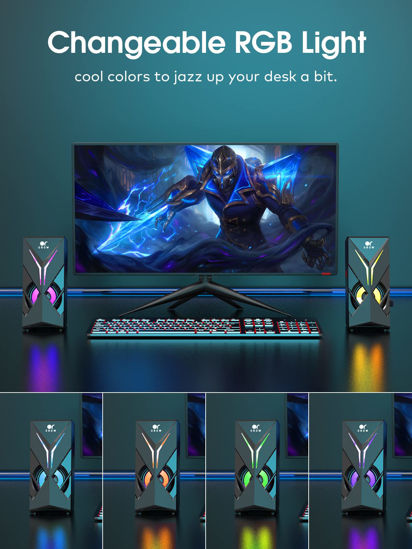 GetUSCart- OROW Computer Speakers, Desktop Speakers with Various ...