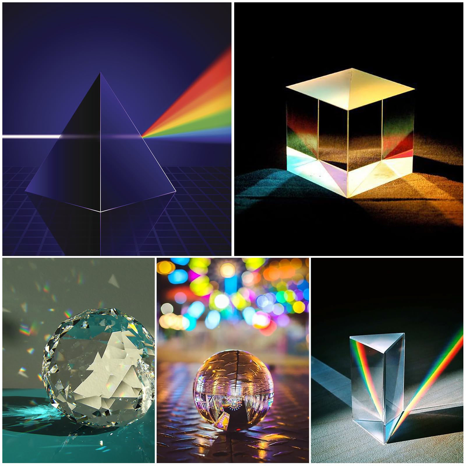 GetUSCart- Supkiir 5 Pack K9 Optical Crystal Photography Prism Set with ...