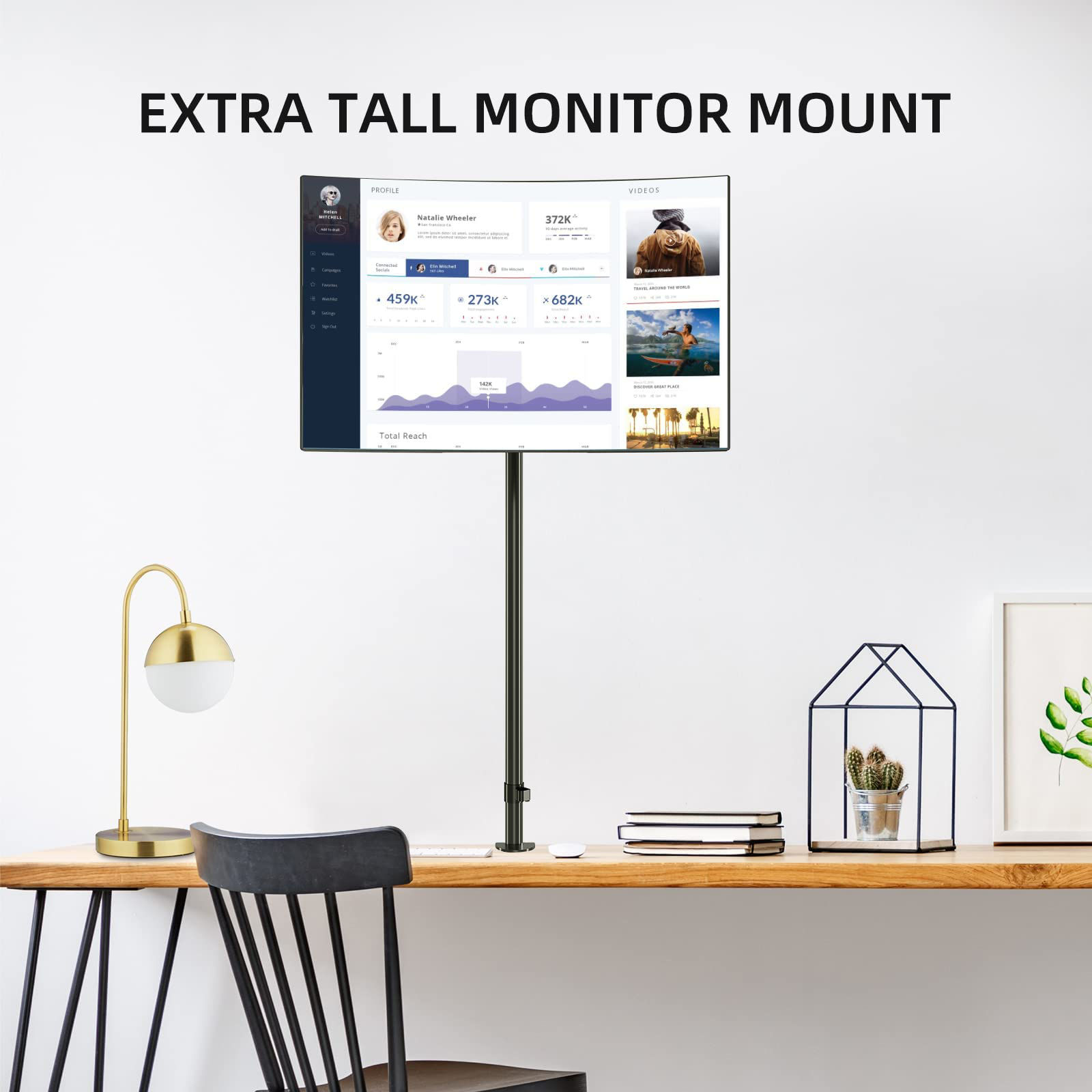 GetUSCart- Extra Tall Monitor Mount, Tall Monitor Mount, Tall Monitor ...
