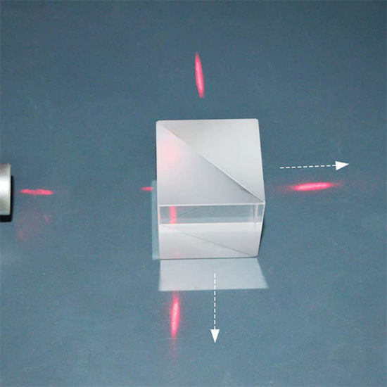 GetUSCart- Beam Splitter Cube, Optical Glass Dichroic Prism Ratio 50:50 Spectrome Sicence