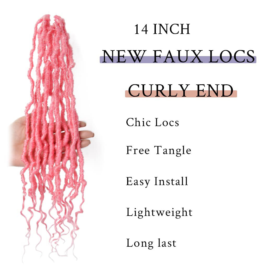 GetUSCart- BOHOBABE 14 Inch New Faux Locs With Curly End 6 Packs Soft ...