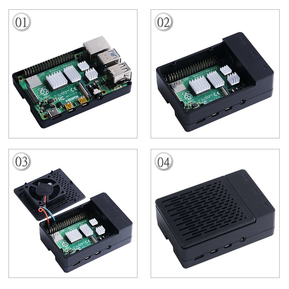 GetUSCart- GeeekPi Raspberry Pi 4 Case with PWM Fan, 18W 5V 3.6A USB-C ... GetUSCart- GeeekPi Raspberry Pi 4 Case with PWM Fan, 18W 5V 3.6A USB-C ...