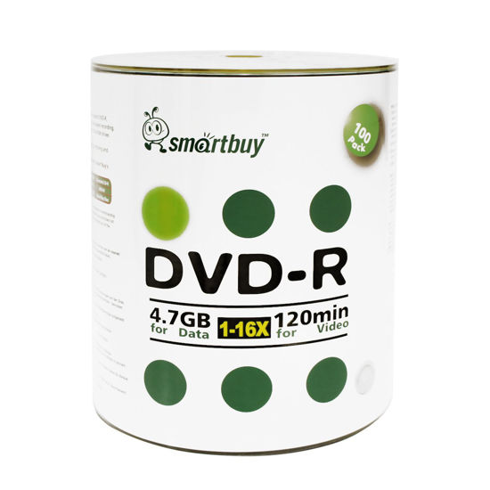 GetUSCart- Smartbuy 4.7gb/120min 16x DVD-R Logo Top Blank Data Video ...