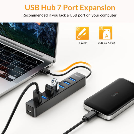 GetUSCart- iDsonix USB Hub 3.0, 7 Port for Laptop, iMac, Surface Pro ...