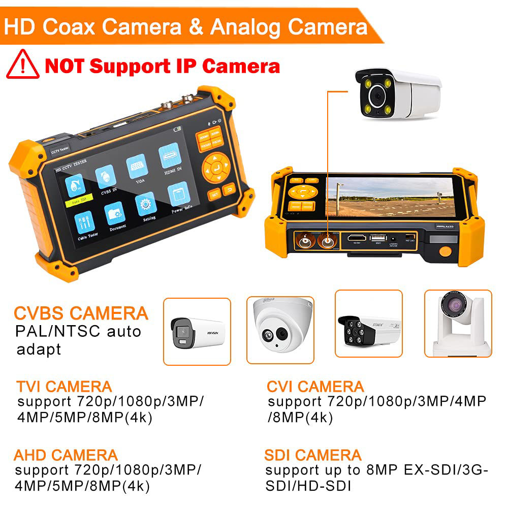 GetUSCart- WSDCAM 5 inch TFT-LCD Screen CCTV Camera Tester Monitor ...