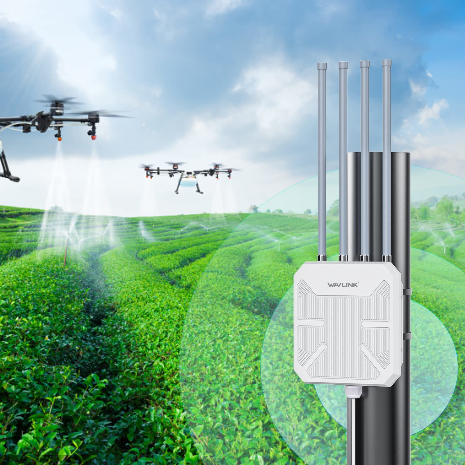 GetUSCart- WAVLINK Outdoor WiFi 6 Extender AX1800 High Power Outdoor ...