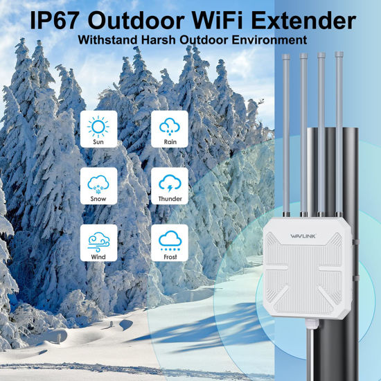 GetUSCart- WAVLINK Outdoor WiFi 6 Extender AX1800 High Power Outdoor ...