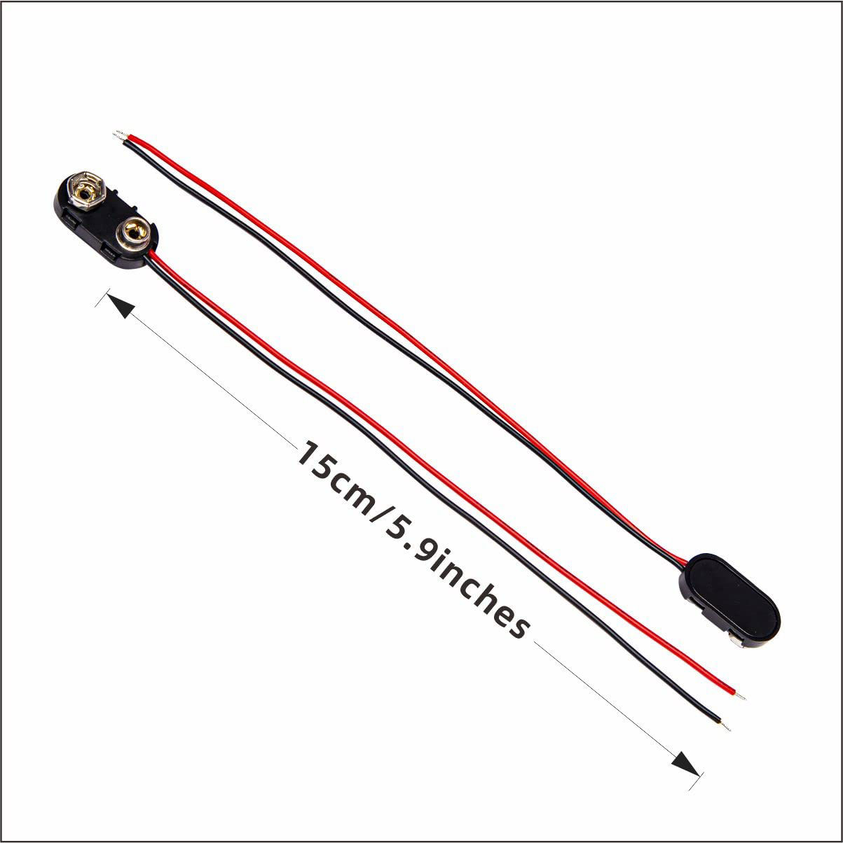 GetUSCart- Mariyandh 9 Volt Battery Connectors,12 Pcs I-Type 9v Battery ...