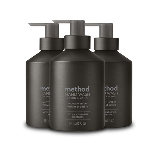 GetUSCart- Method Gel Hand Soap, Vetiver + Amber, Reusable Black ...
