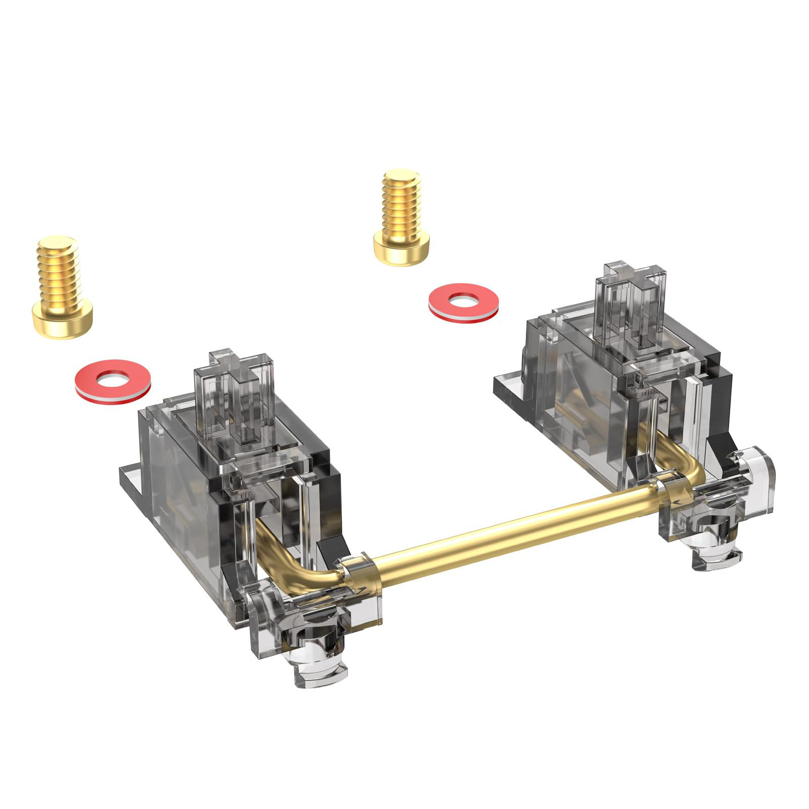 GetUSCart- DUROCK V2 PCB Mount Screw in Stabilizers, Translucent Smokey ...
