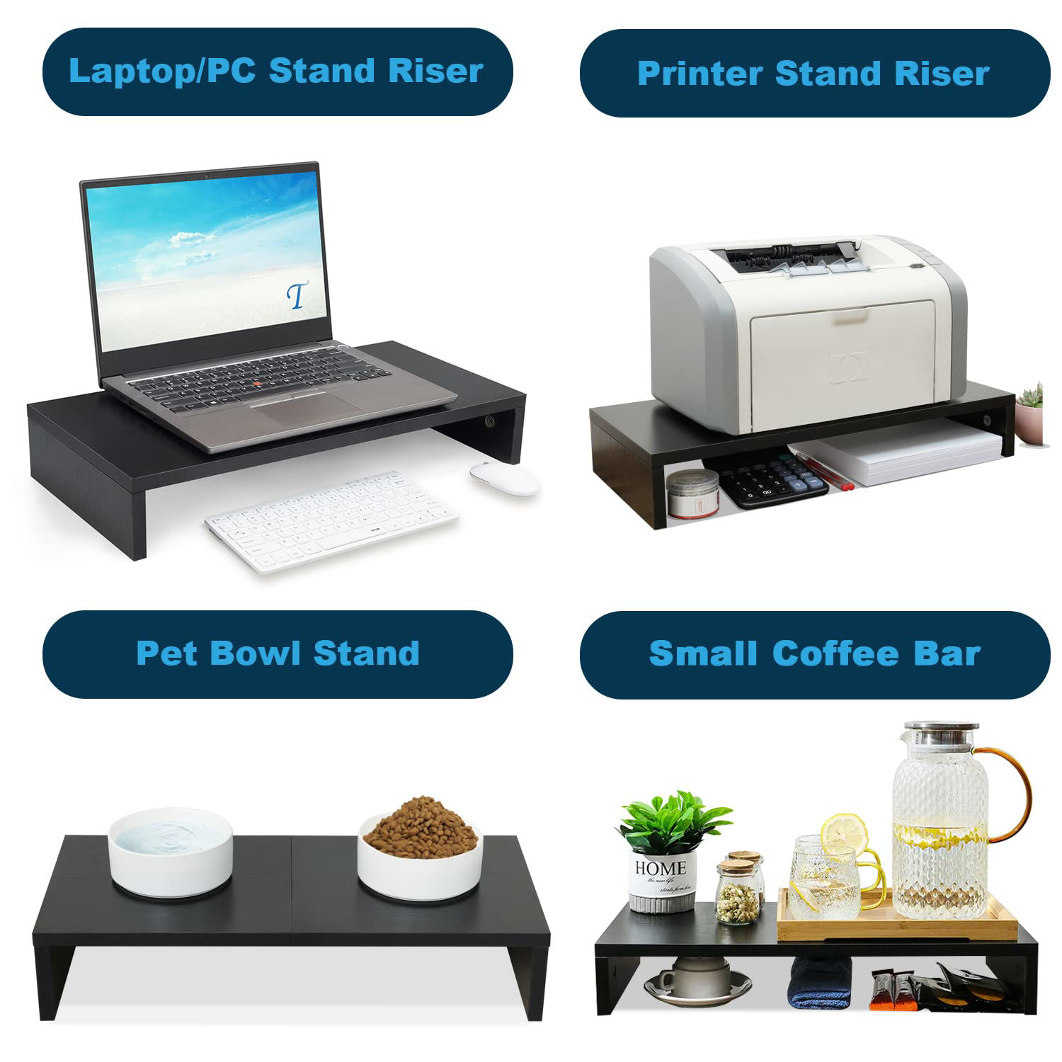 GetUSCart- TEAMIX 20 inch Monitor Stand Riser, Wood Monitor Stand for ...