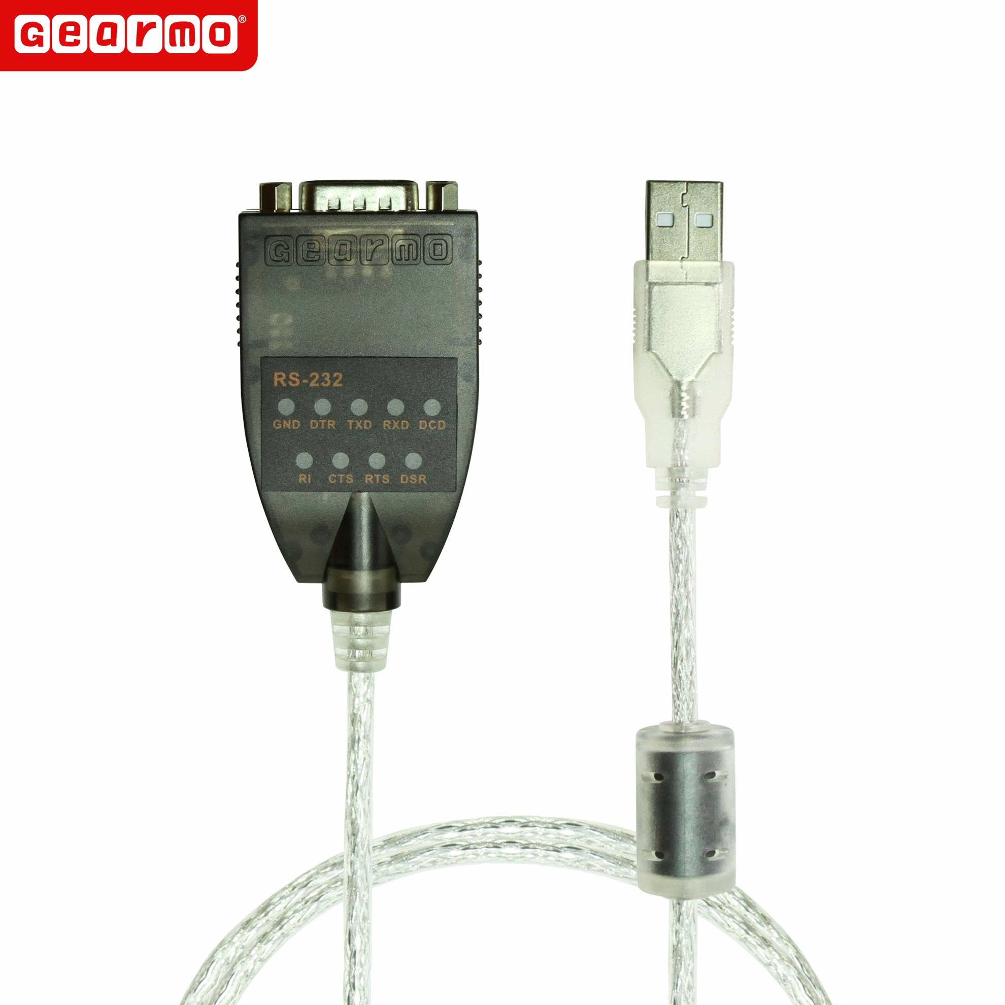 GetUSCart- Gearmo USB to RS-232 Serial Adapter w/LED Indicators Windows ...
