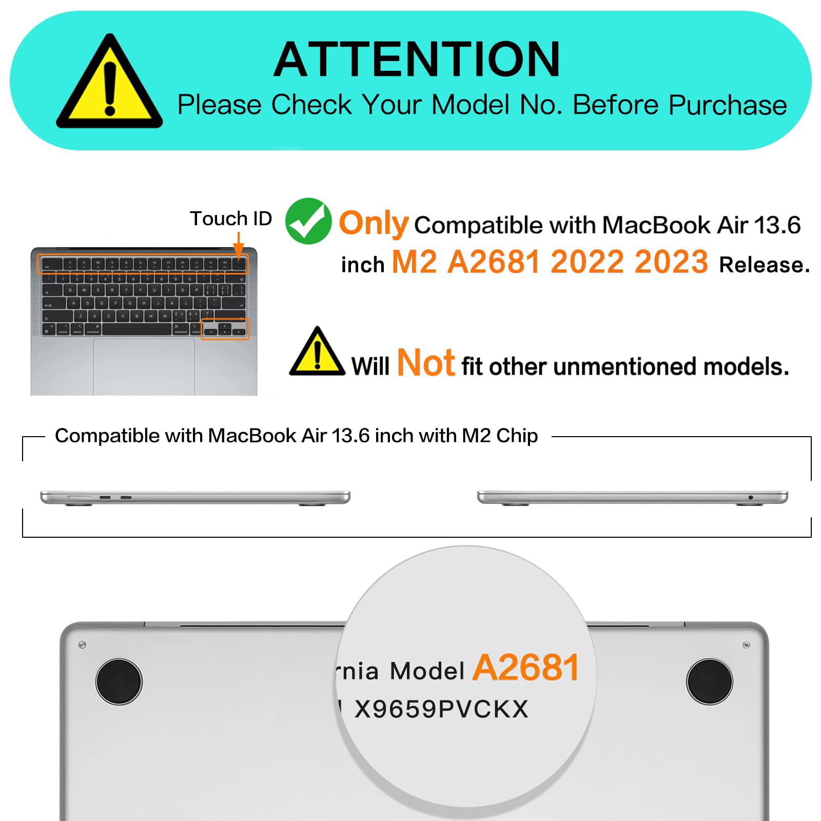 GetUSCart- MOSISO Compatible with MacBook Air 13.6 inch Case 2022 2023 ...