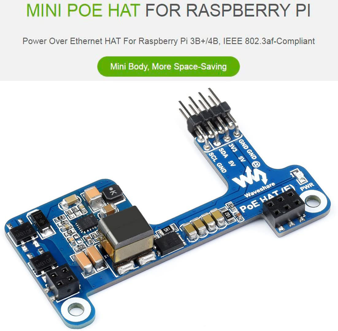 GetUSCart- waveshare PoE HAT E for Raspberry Pi 4B/Raspberry Pi 3B ...