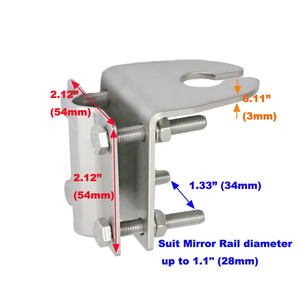 GetUSCart- UngSung Truck Antenna Mirror Mount Bracket Heavy Duty ...