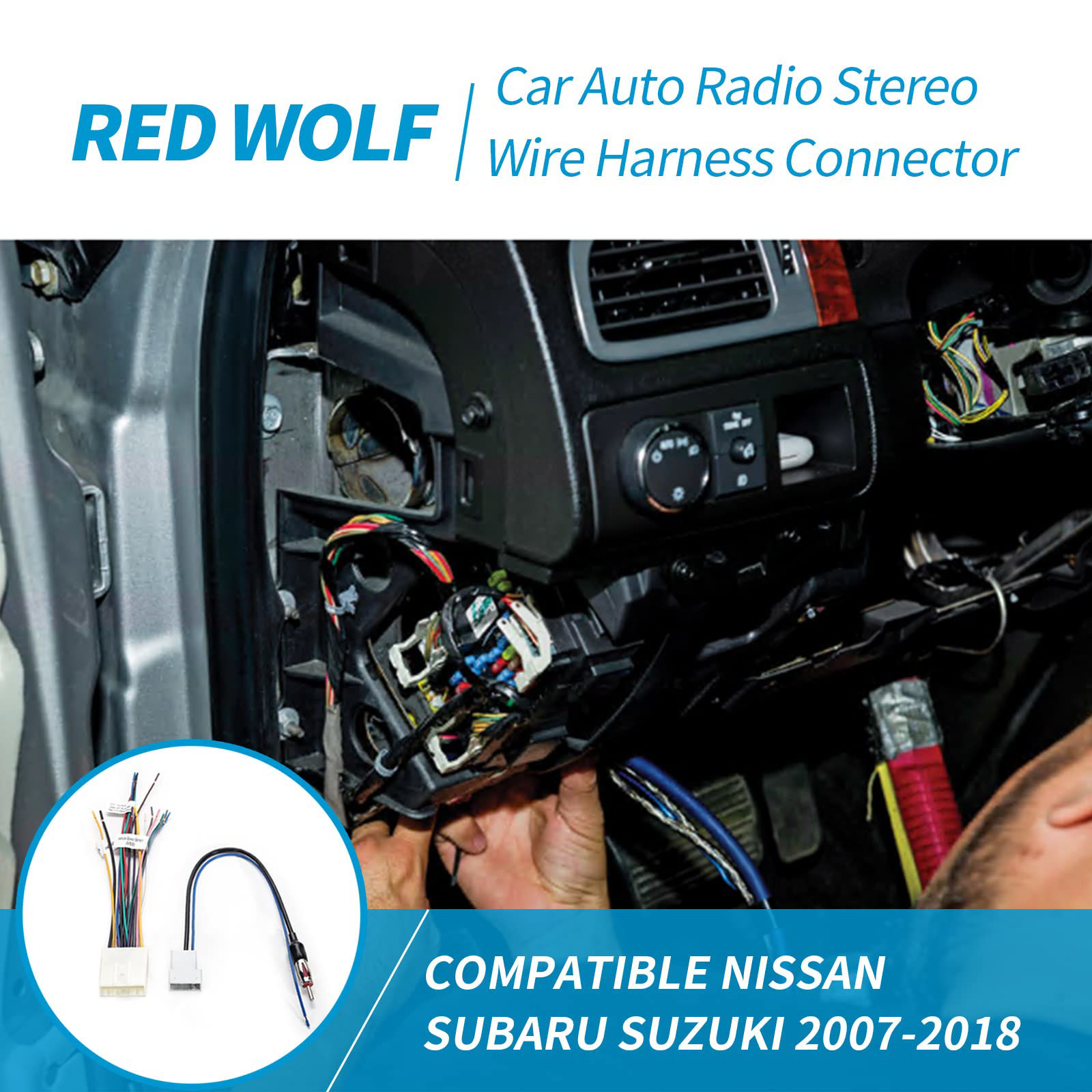 GetUSCart- RED WOLF Replacement for Nissan Suzuki 2007-2018 Radio Wire ...