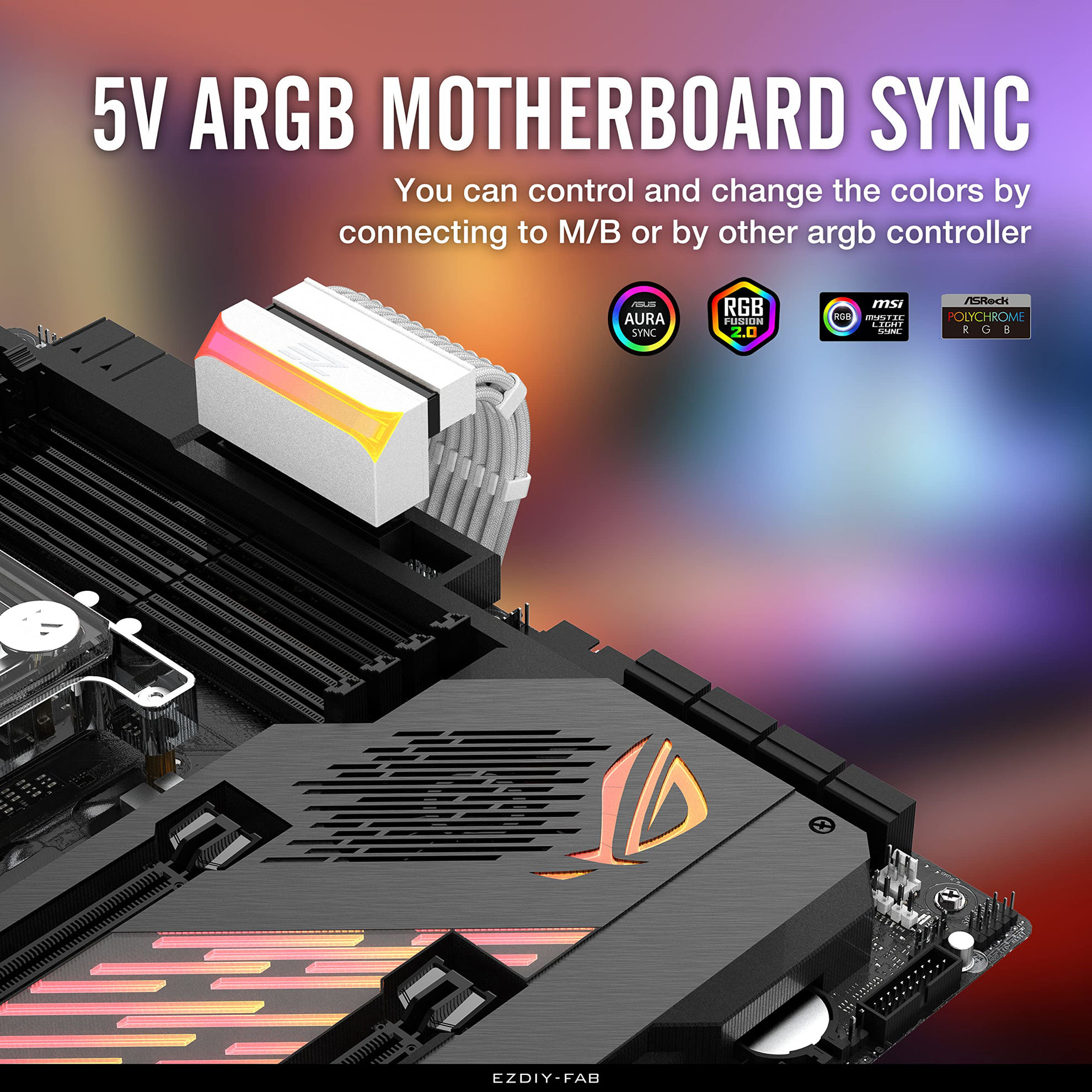 GetUSCart- EZDIY-FAB ATX 24-pin 90 Degree Power Connector Adapter 5V 3 ...