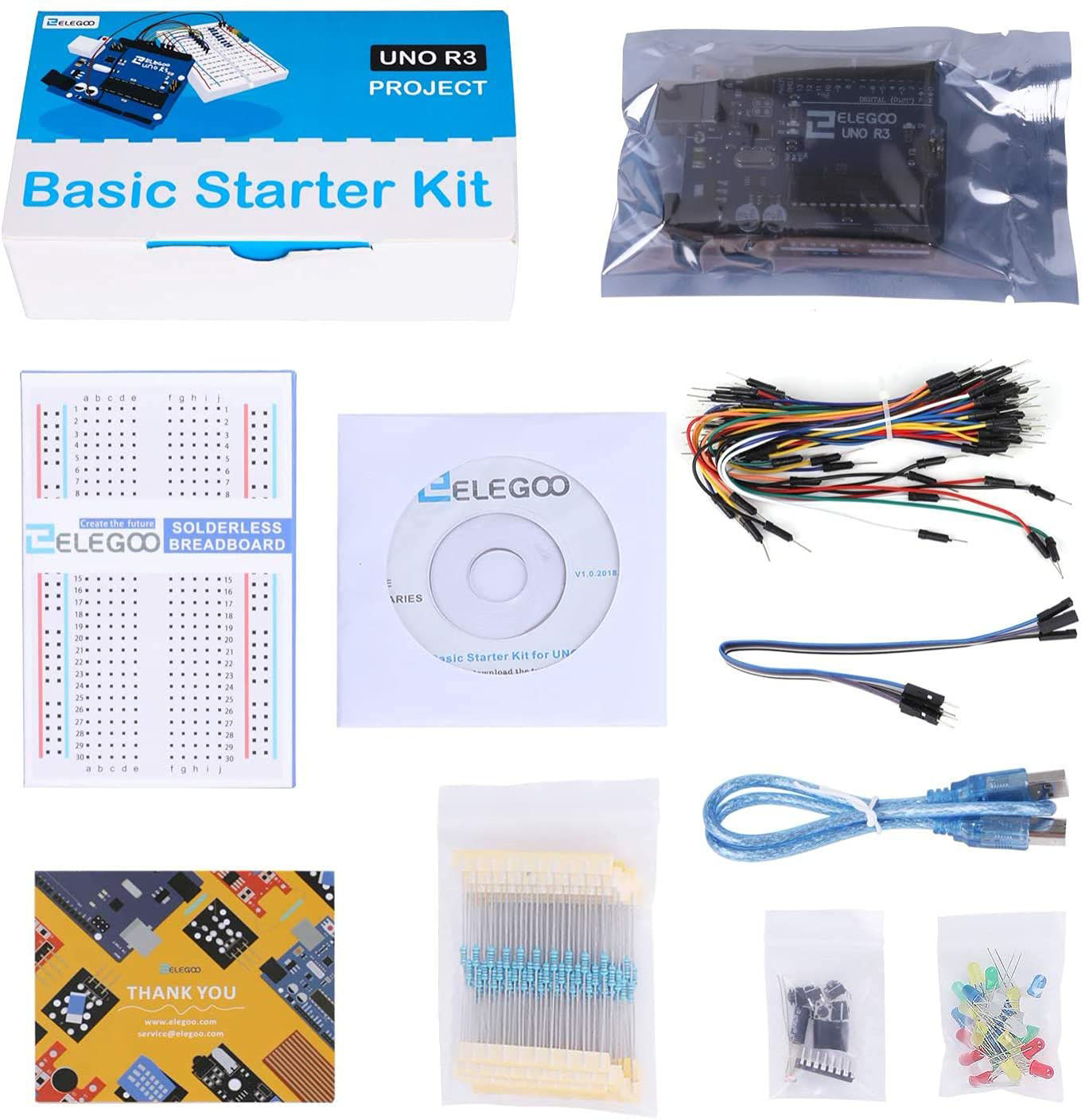 GetUSCart- ELEGOO UNO Project Basic Starter Kit with Tutorial and UNO ...