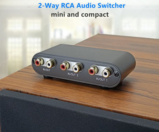 GetUSCart- 2-Way RCA Stereo Audio Switch Input Signal Source Switcher ...