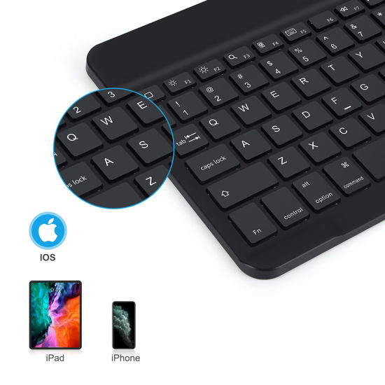 GetUSCart- OMOTON Bluetooth Keyboard, Wireless Rechargeable Keyboard ...