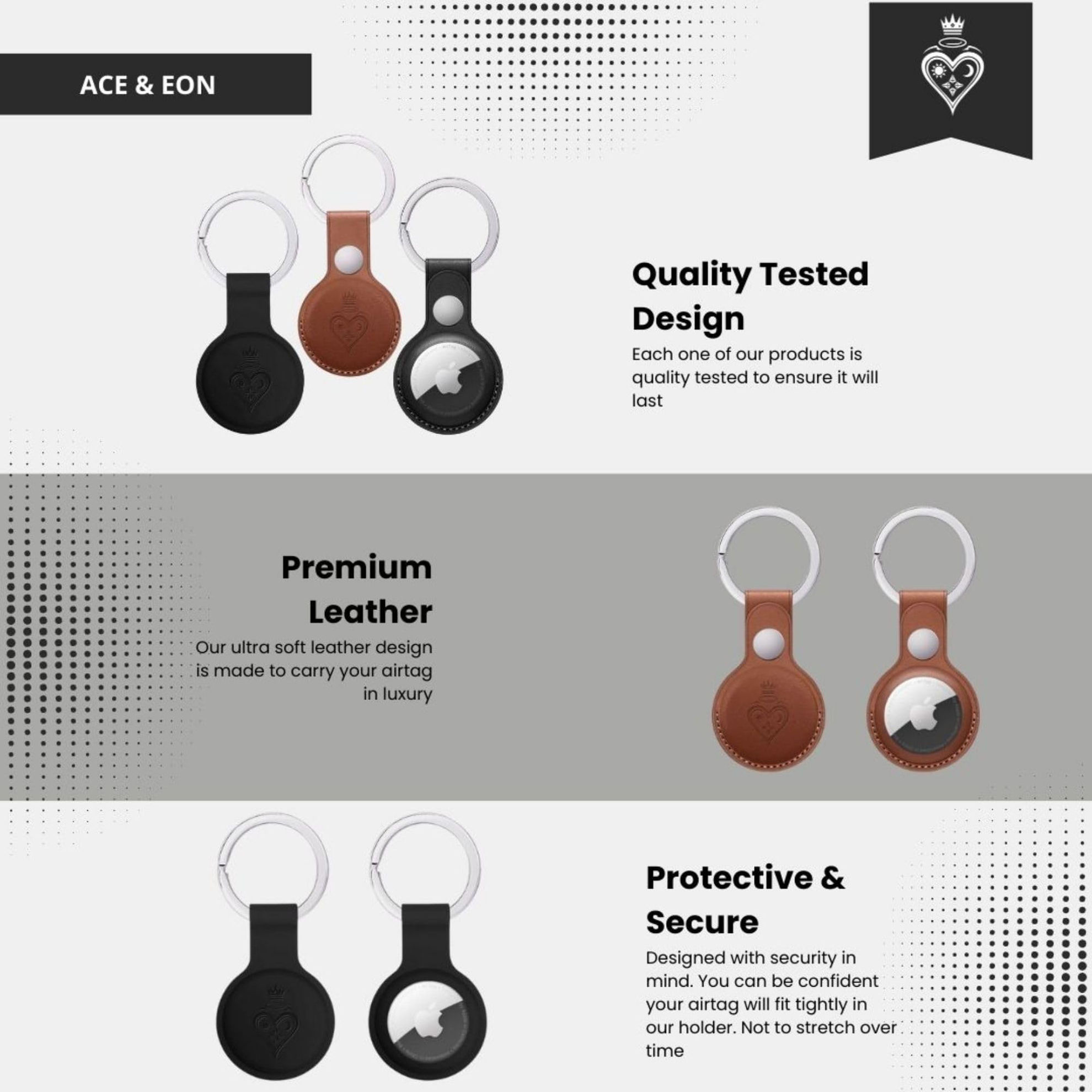 GetUSCart- Luxury Air Tag Holder - 4-Pack Apple AirTag Holder - Strong ...