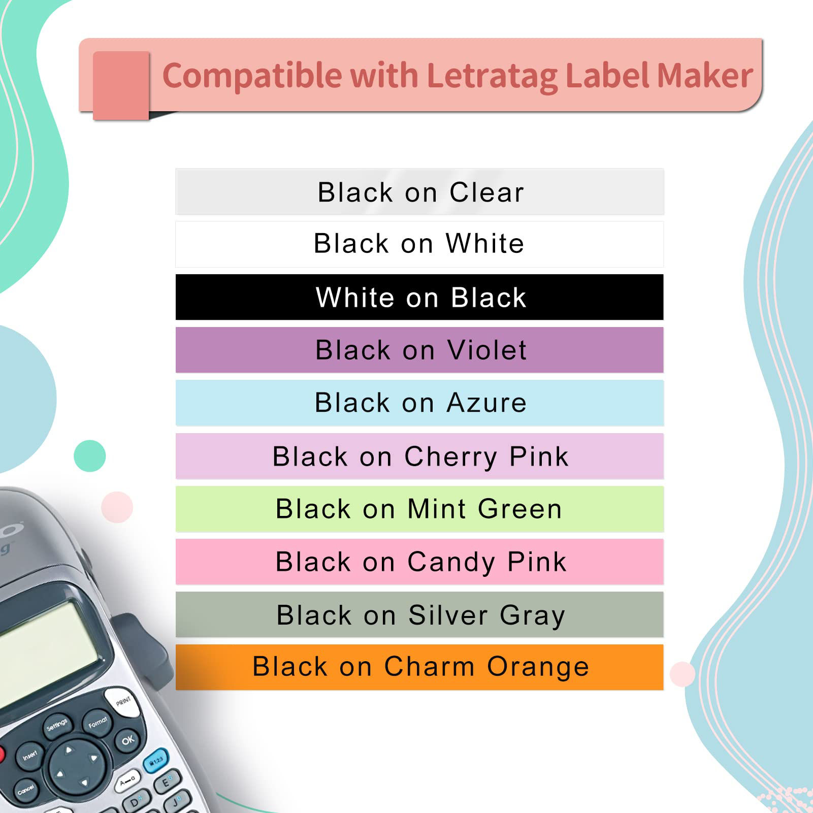 GetUSCart- Multi Colors Label Tape Compatible with Dymo Label Maker ...