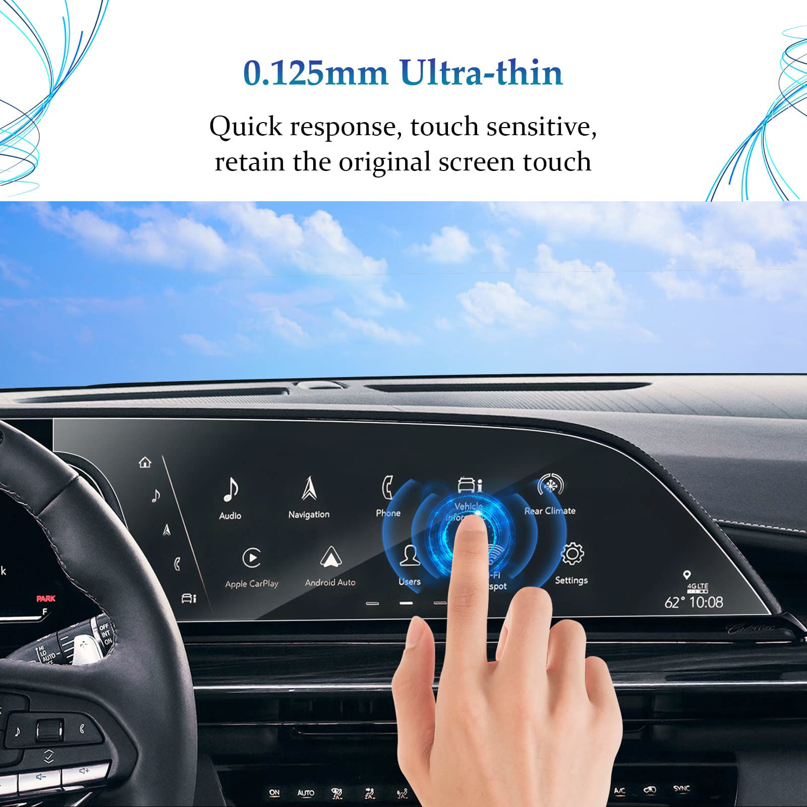 GetUSCart- SKTU for 2021 2022 2023 Cadillac Escalade Screen Protector ...