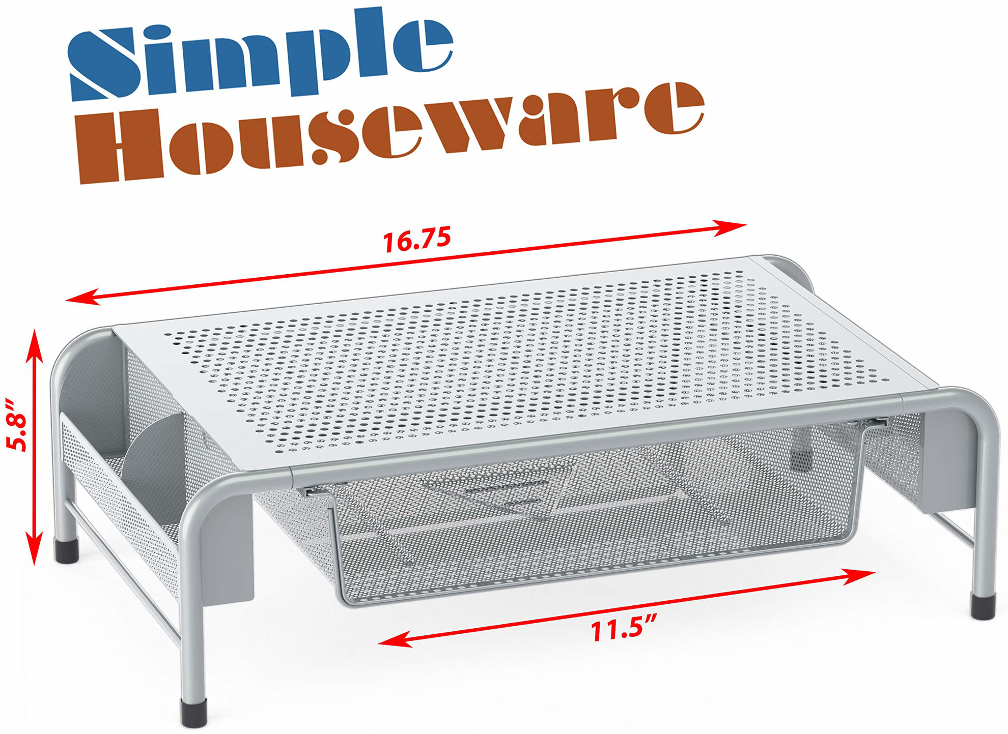 GetUSCart- SimpleHouseware Metal Desk Monitor Stand Riser with ...