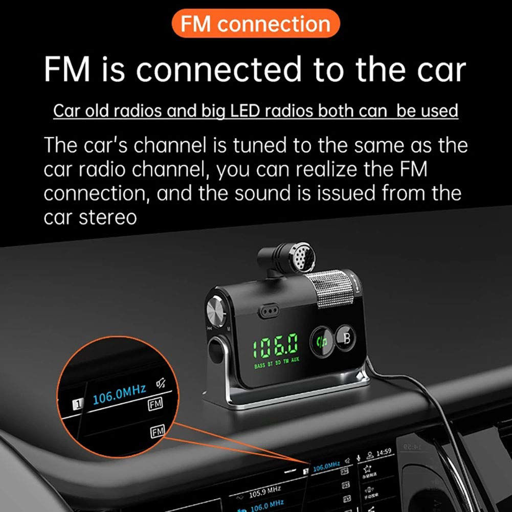 GetUSCart- WYYHAA Blutu para Carros, Bluetooth Transmitter Car with 2 ...