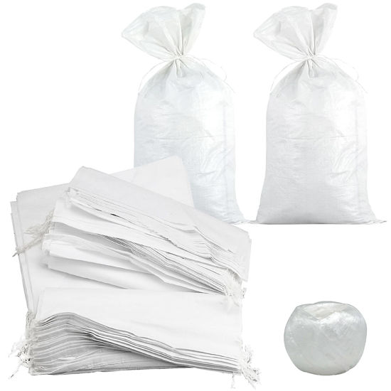 GetUSCart- White Sand Bags, FUNSUEI 40 Pack 18 x 30 Inches Woven ...